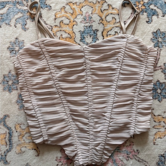 Bershka | Tops | Bershka Ruched Cropped Corset Top | Poshmark